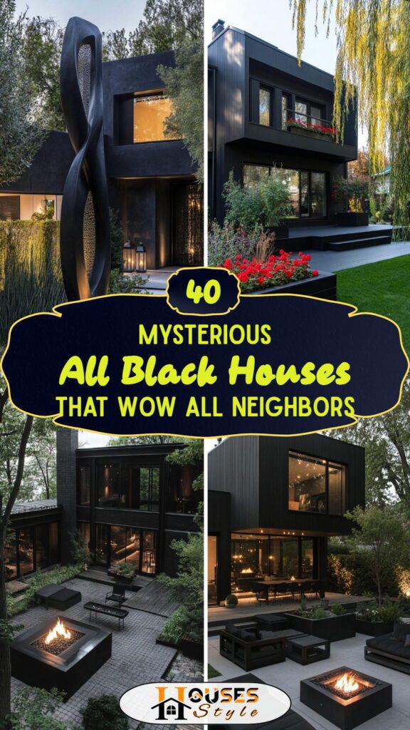 40 All Black Houses That Wow All Neighbors - Houses Style