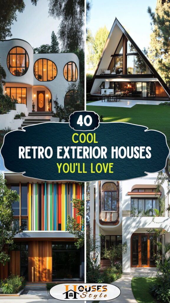 40 Cool Retro Exterior Houses You'll Love - Houses Style