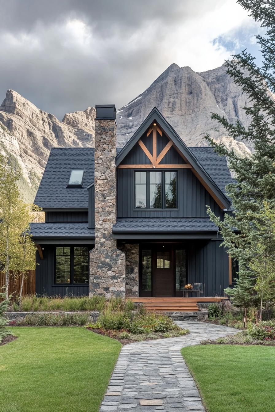 40 Modern Mountain House Exterior Colors Trending Right Now - Houses Style